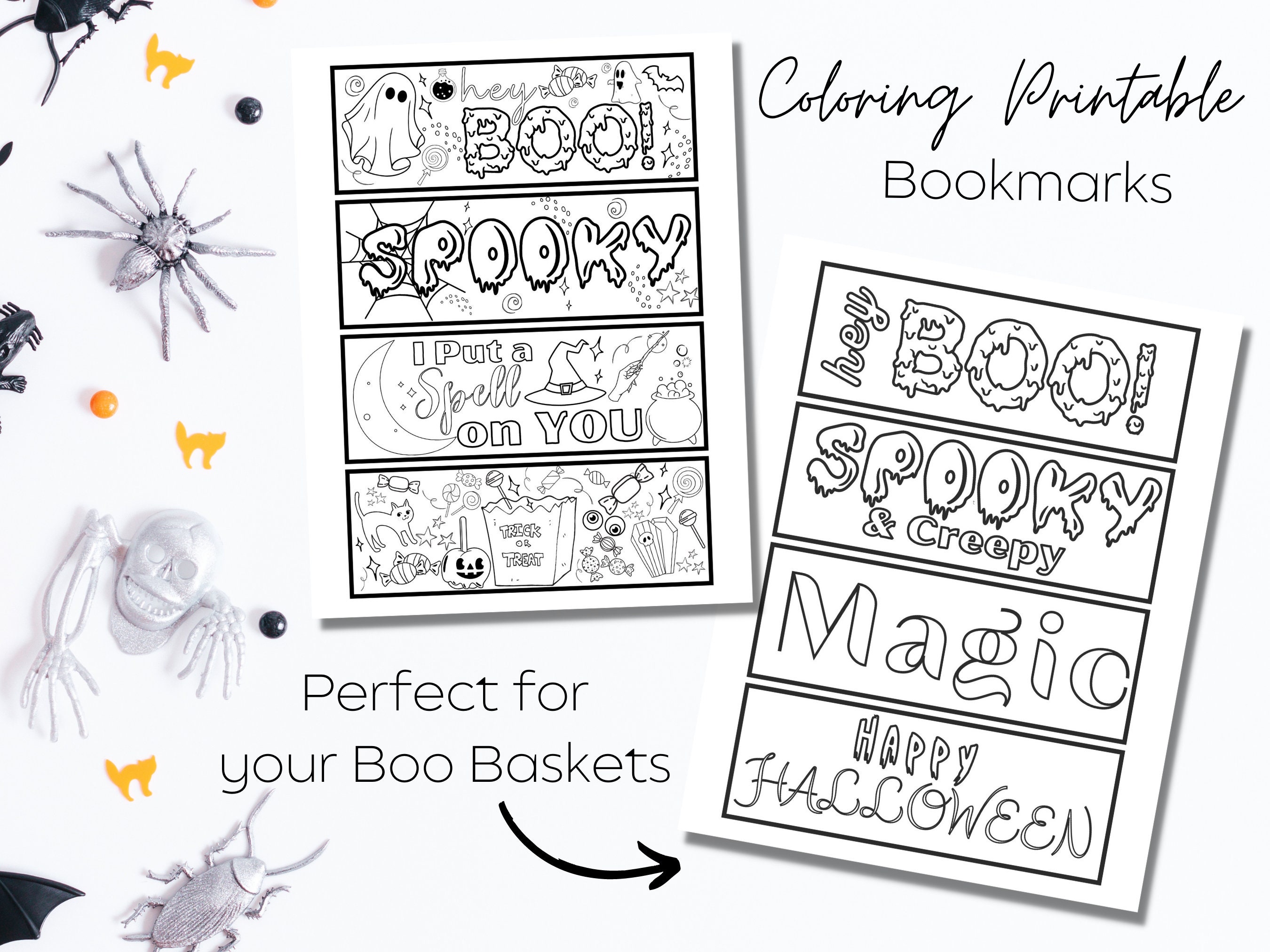 Halloween Printable Bookmarks,coloring Bookmarks, Coloring for Kids ...