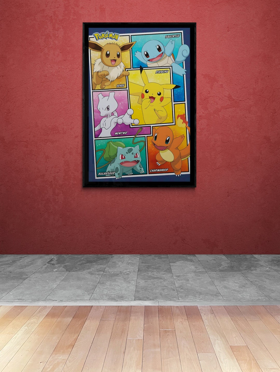 Pokemon Poster Pikatchu Bulbasaur Eevee Mewtwo Charmander - Etsy Australia