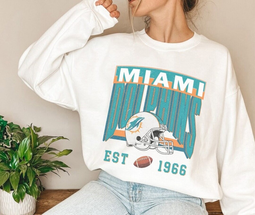 Vintage Miami Football Sweatshirt, Miami Dolphins Football Shirt ...