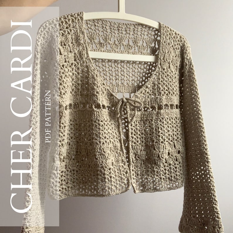 Cher Cardi Crochet PDF Pattern - Etsy