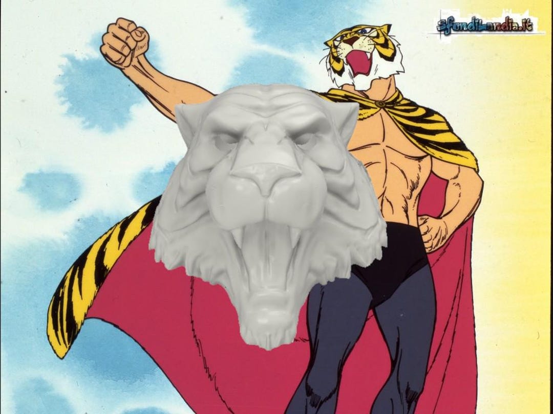 Tiger Man - Wearable Tiger Man Mask - Etsy