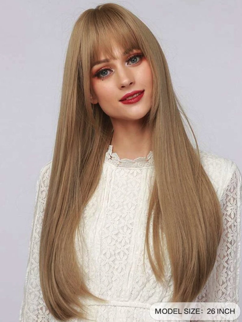Long Blonde Wig,synthetic Blonde Wig,golden Wig,golden Blonde Wigs,heat ...