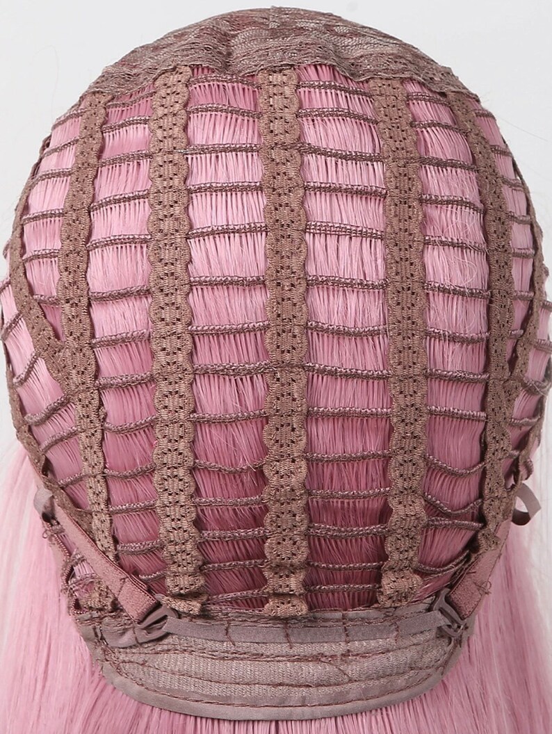 Light Pink Wig, Short Straight Pink Wig, Pink Wig,pink Human Hair, Lace ...