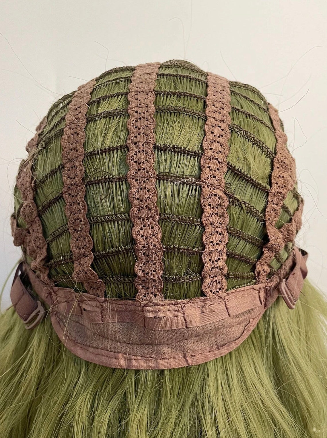 Long Curly Green Wig,halloween Wig,green Hair,wig With Bangs, Cosplay ...