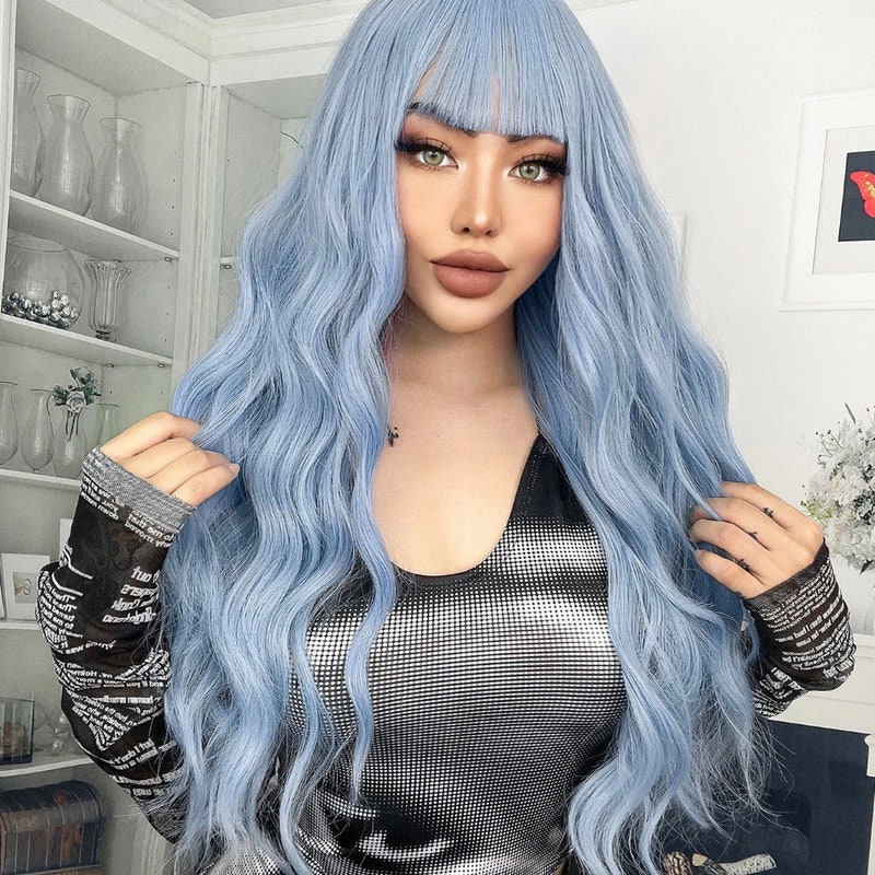 Blue Lace Front Wig - Etsy