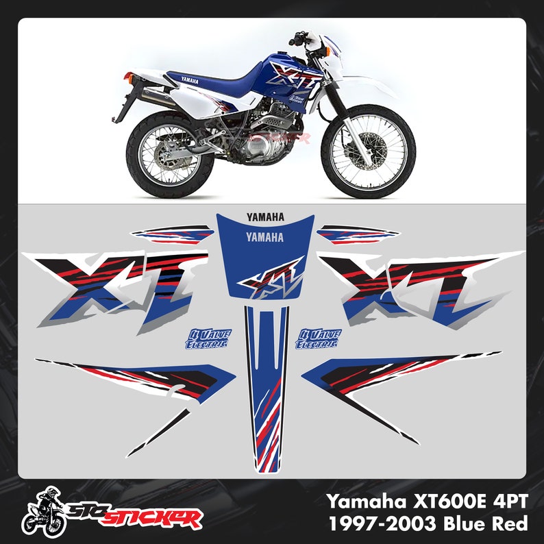 Graphic Kit Decal Sticker Set Yamaha XT 600E 4PT 1997 1998 1999 2000 ...