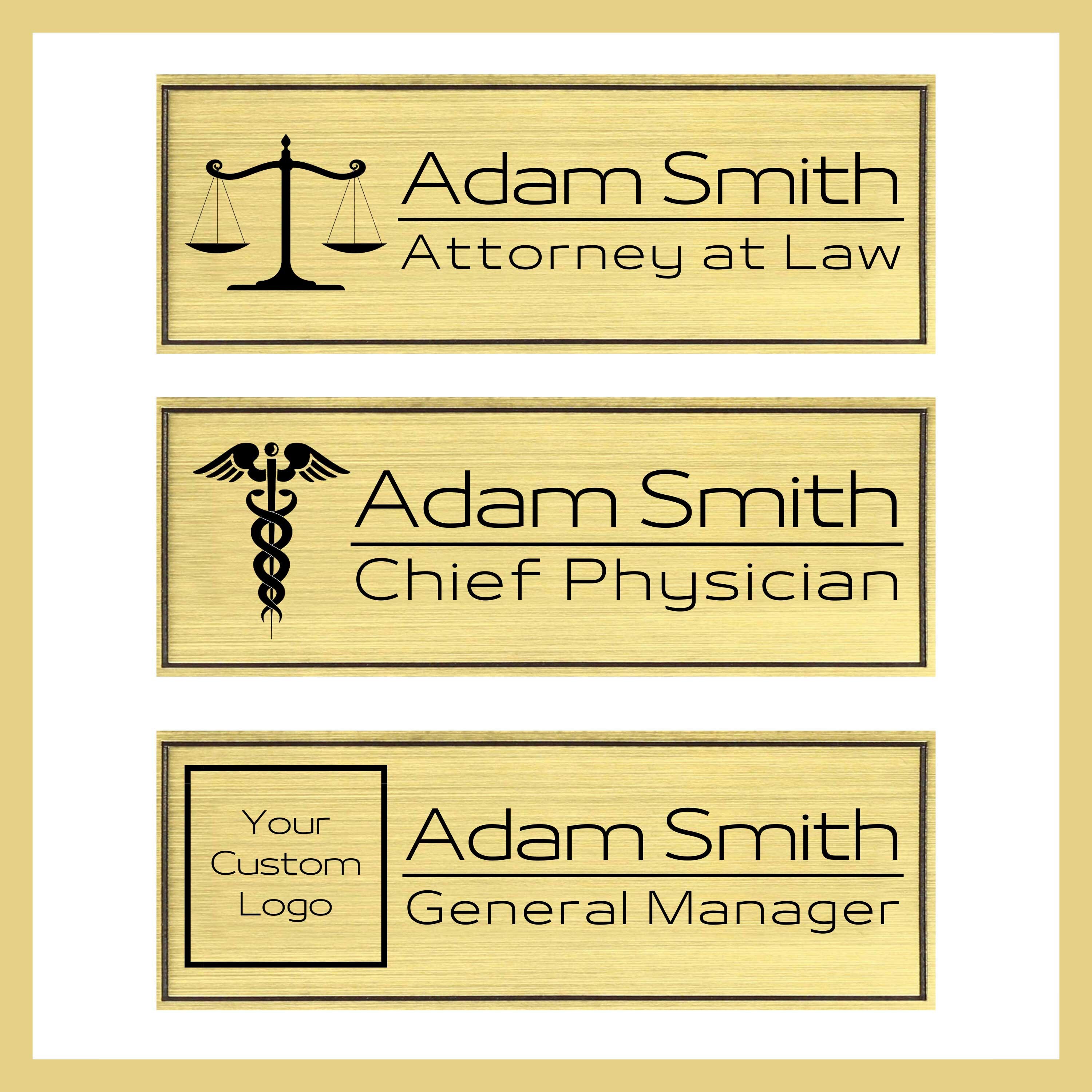Personalized Luxury Desk Name Plate Clear Glass Desk Name Plate With ...