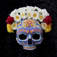 Hand Beaded Skull Mask. Day of the Dead Mask. Masquerade Mask. Mask for ...