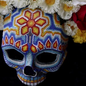 Hand Beaded Skull Mask. Day of the Dead Mask. Masquerade Mask. Mask for ...