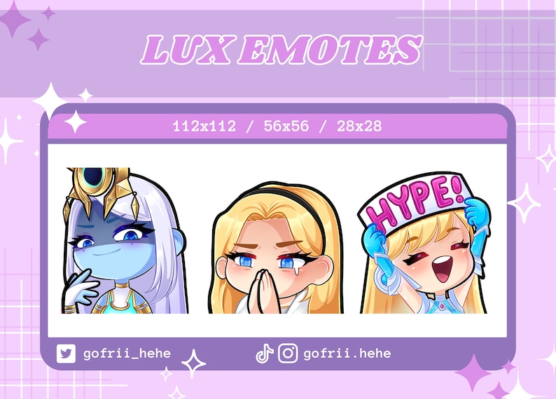 Lux Emote Pack for Twitch/youtube/discord | Streamig | Gaming | Discord ...