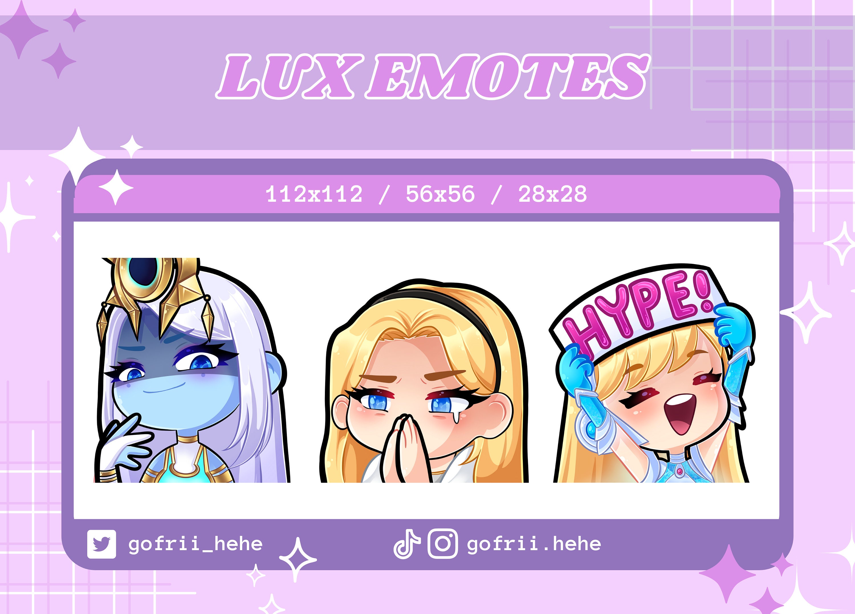 Lux Emote Pack for Twitch/youtube/discord | Streamig | Gaming | Discord ...