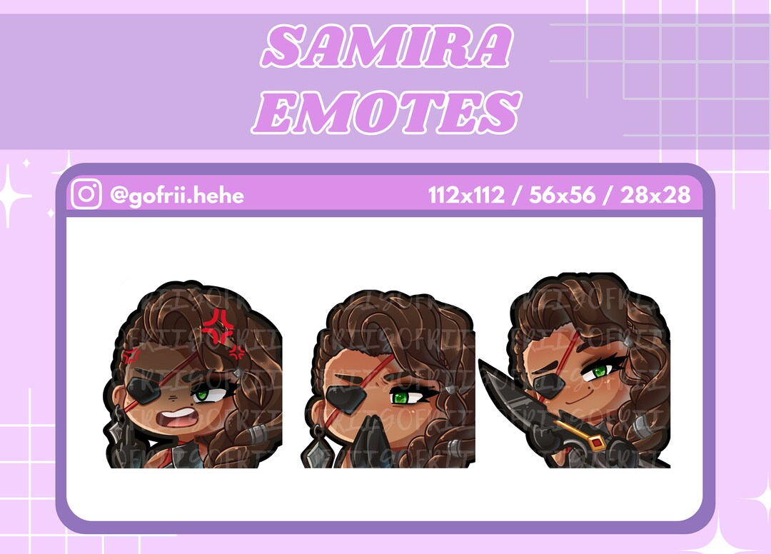 Samira Emote Set for Twitch/youtube/discord | Streamig | Gaming ...