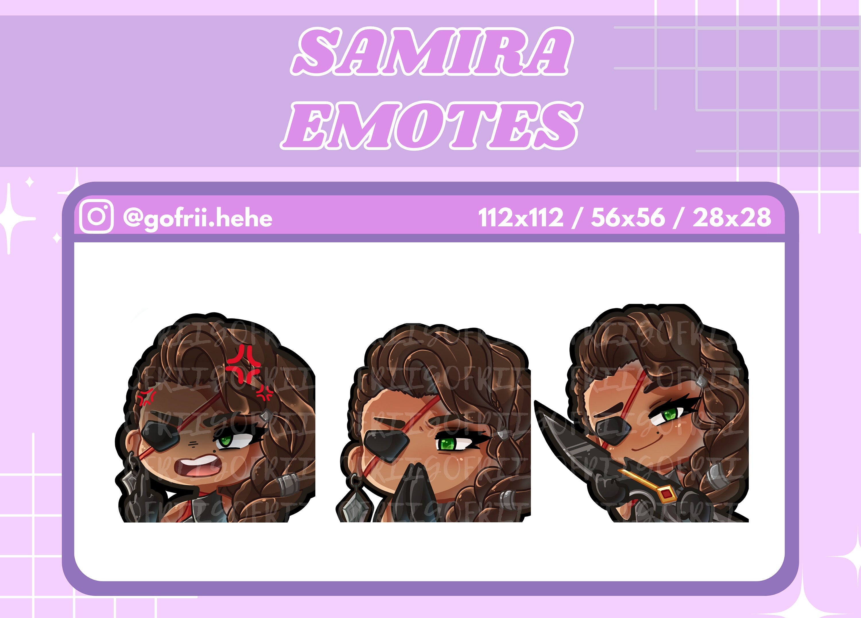 Samira Emote Set for Twitch/youtube/discord | Streamig | Gaming ...
