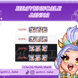 Heavenscale Janna Emote Pack for Twitch/youtube/discord | Streamig ...