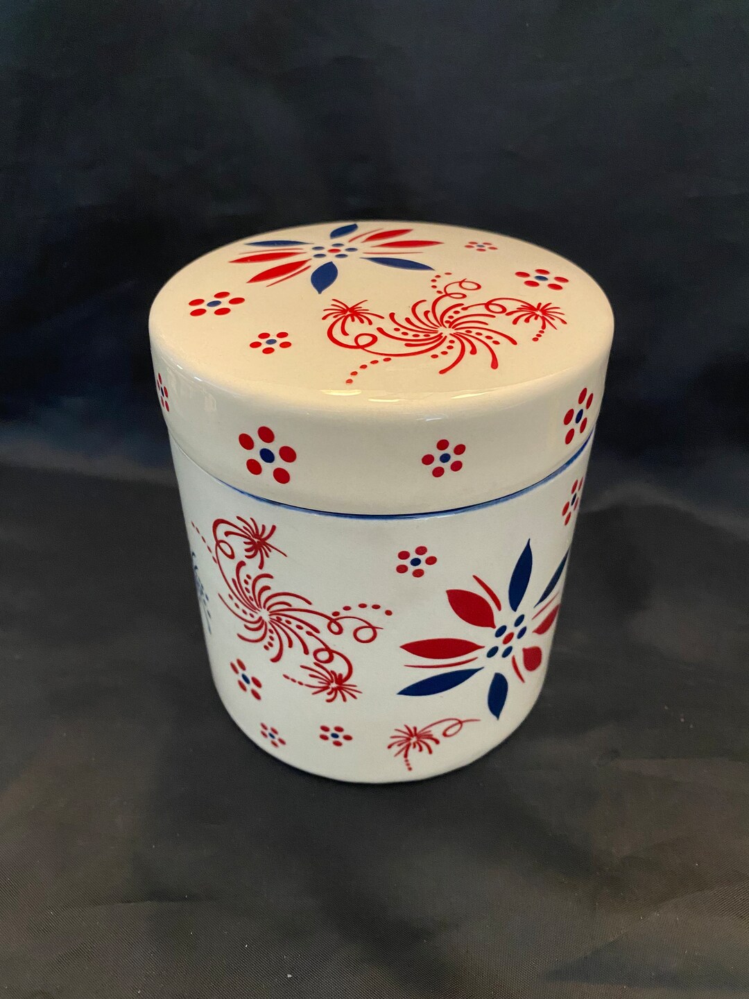 Temp-tations Ceramic Jar Canister Grease Container W/ Strainer - Etsy