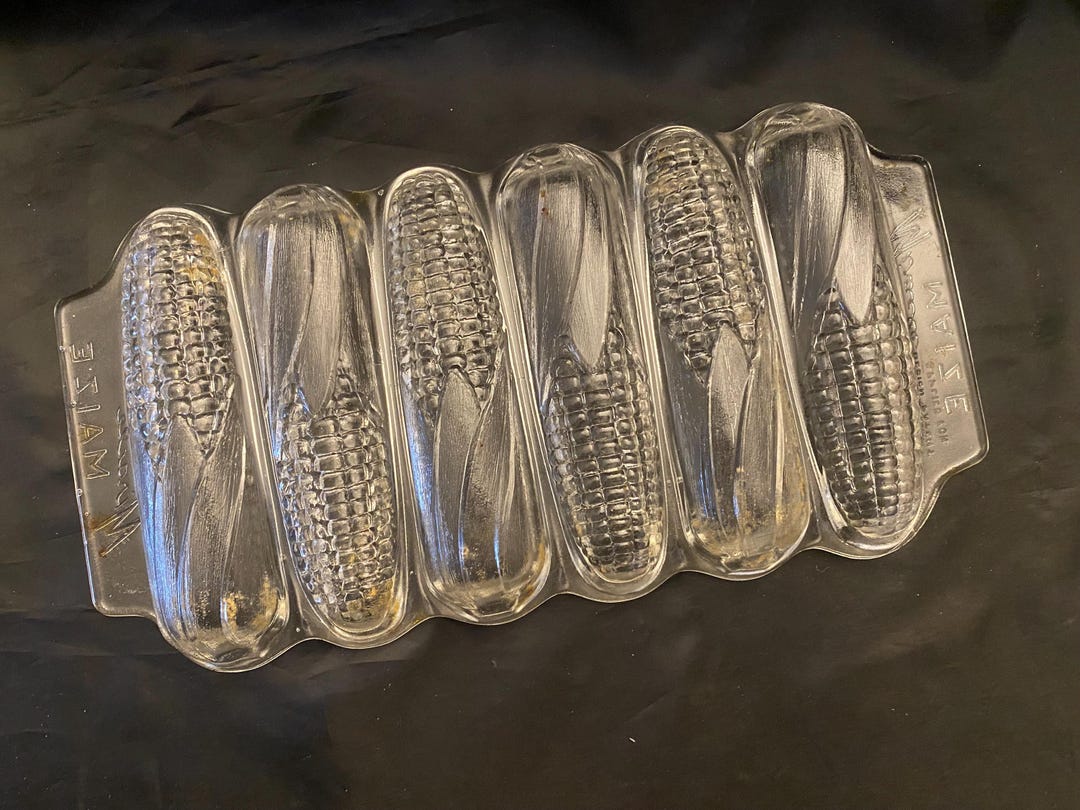 VTG Miracle Maize Clear Glass Corn Cob Bread Baking Pan - Etsy