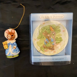 Beatrix Potter Ornaments Schmid Mini Relief Plate Ornament PLUS - Etsy
