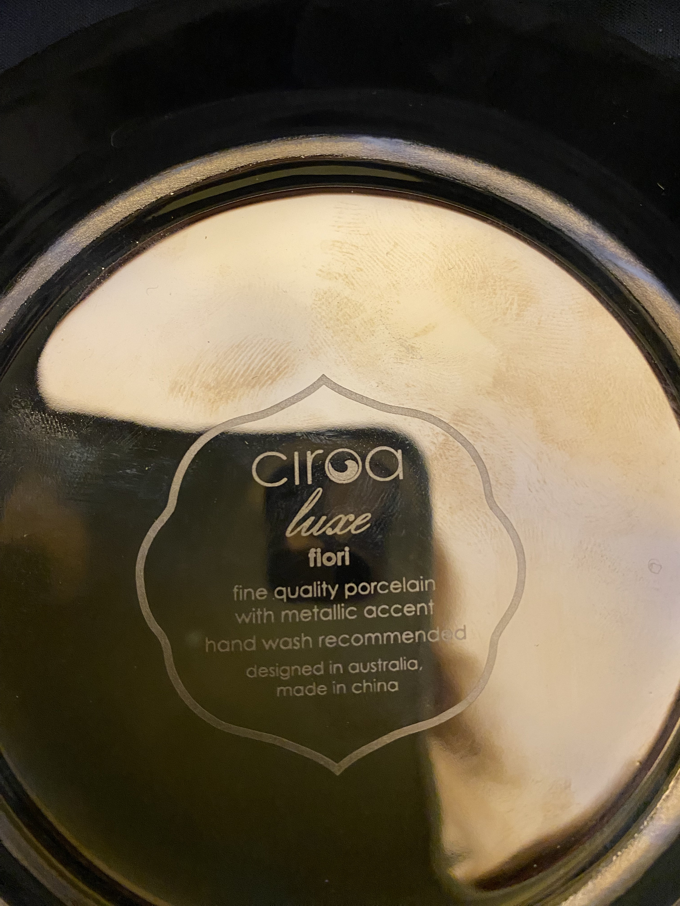 Ciroa Luxe Fiori Porcelain Side Plates Swirl Scroll - Etsy