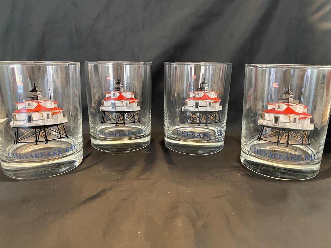 SET OF 4 Lighthouse Double Old Fashion Glasses NEW - Etsy