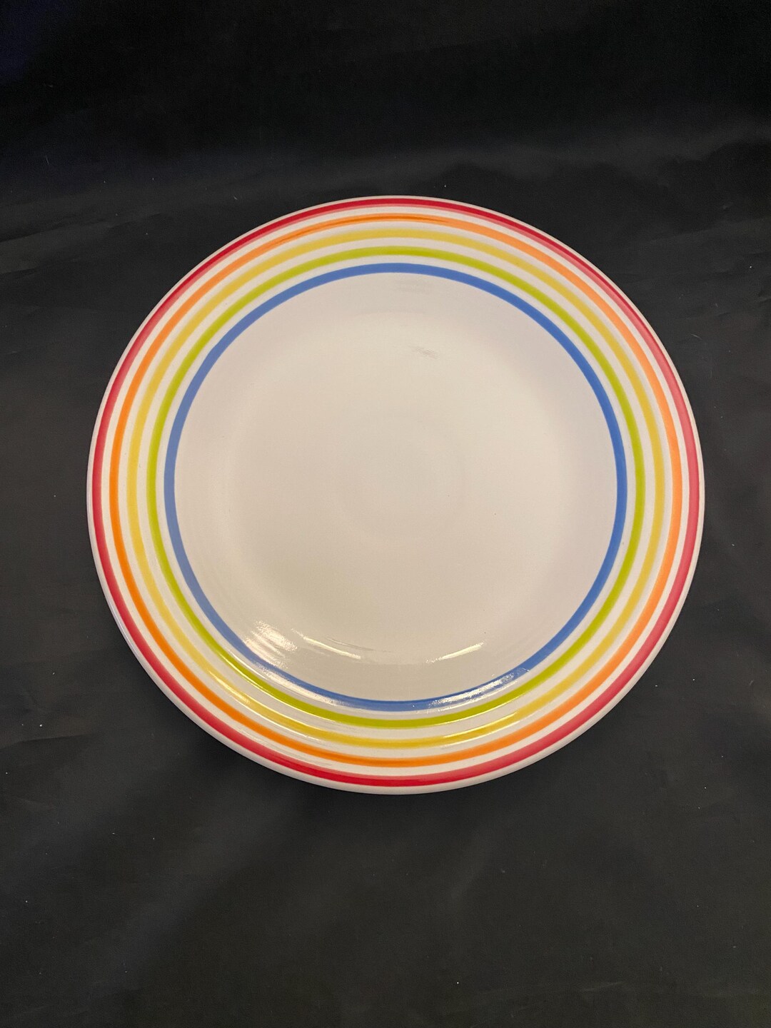 Fiesta Rainbow Striped Luncheon Plate - Etsy