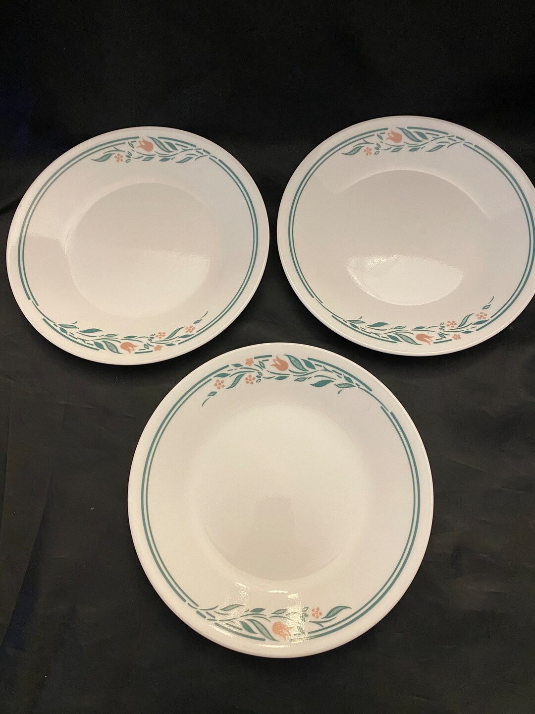 SET of 3 Corelle ROSEMARIE Pattern Small Plates - Etsy