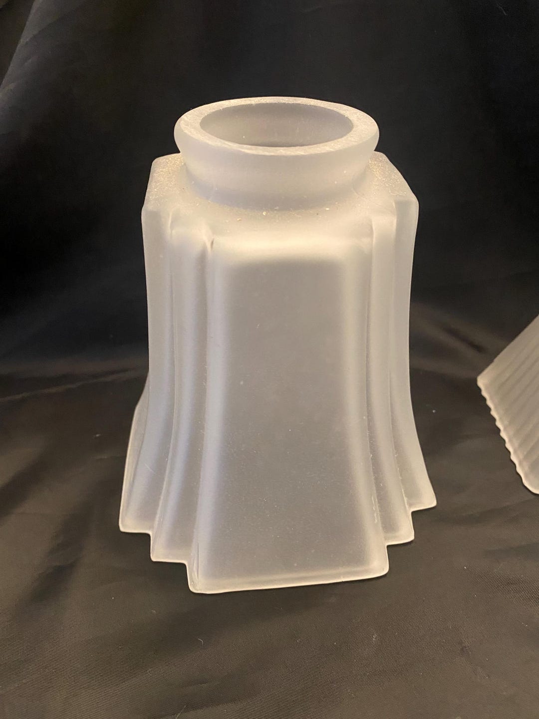 Art Deco Frosted Glass 4-sided Light Shade - Etsy