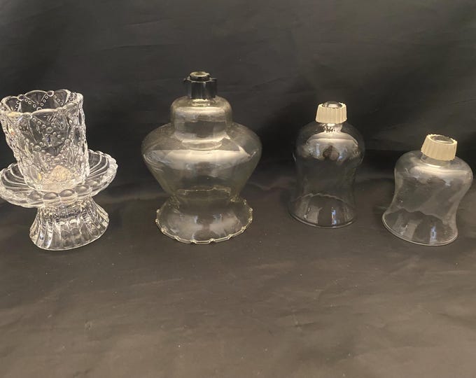 Vintage Classic Smooth Clear Glass No Pattern Bell Shape Votive Candle ...