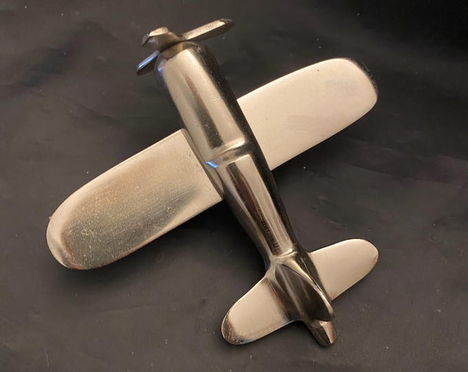 Silver Metal / Aluminum Decorative Airplane - Etsy