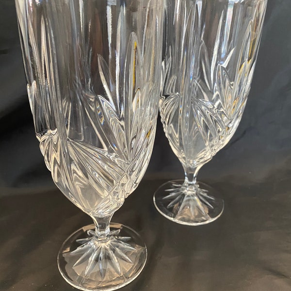 Crystal Iced Tea Glasses - Etsy