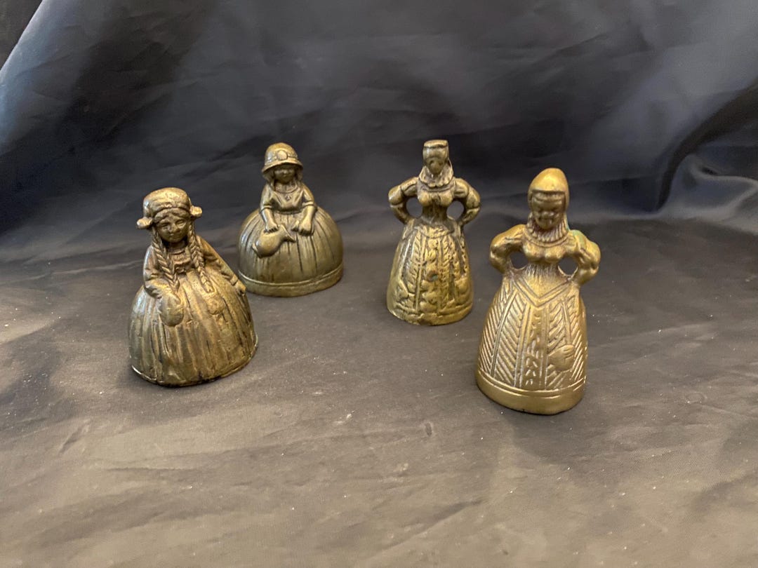 VTG Brass Bell Woman Figures - CHOICE - Etsy