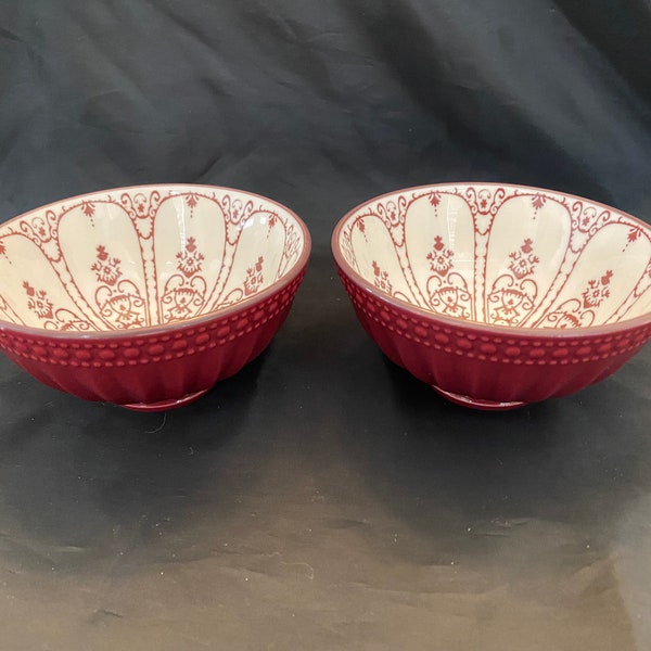 Burgundy Bowls - Etsy