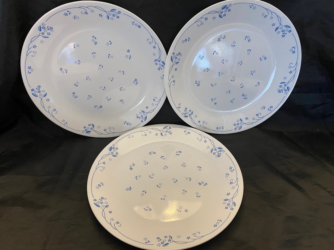 SET OF 3 Corelle Provincial Blue Pattern Dinner Plates - Etsy