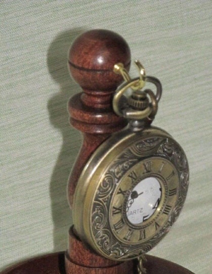 Pocket Watch Glass Display Dome Stand Single or Double Hanger in Dark ...