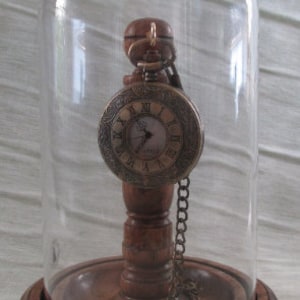 Pocket Watch Glass Display Dome Stand Single or Double Hanger in Dark ...
