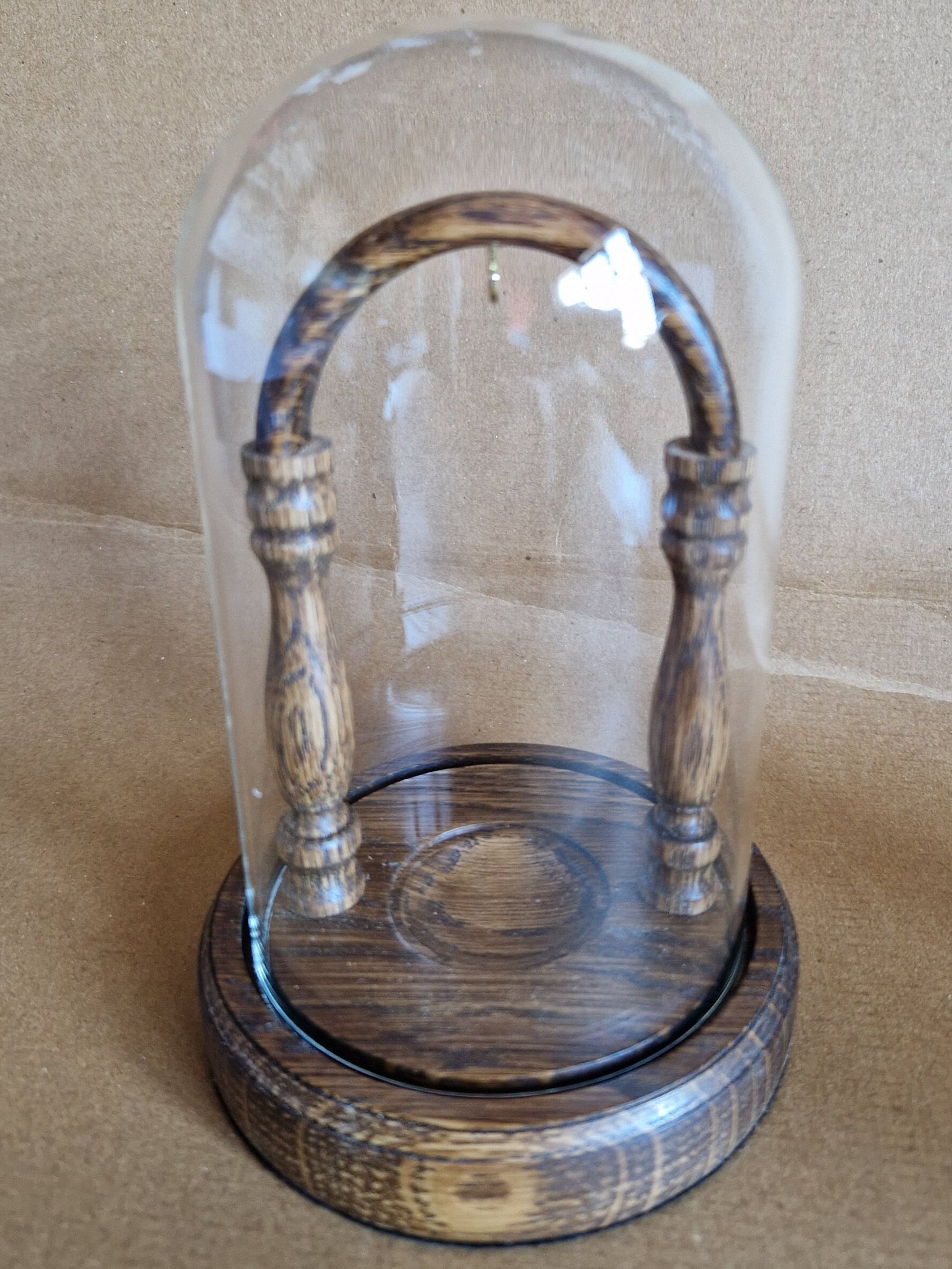 Pocket Watch Glass Display Dome Stand in Light Oak, Dark Oak, or ...