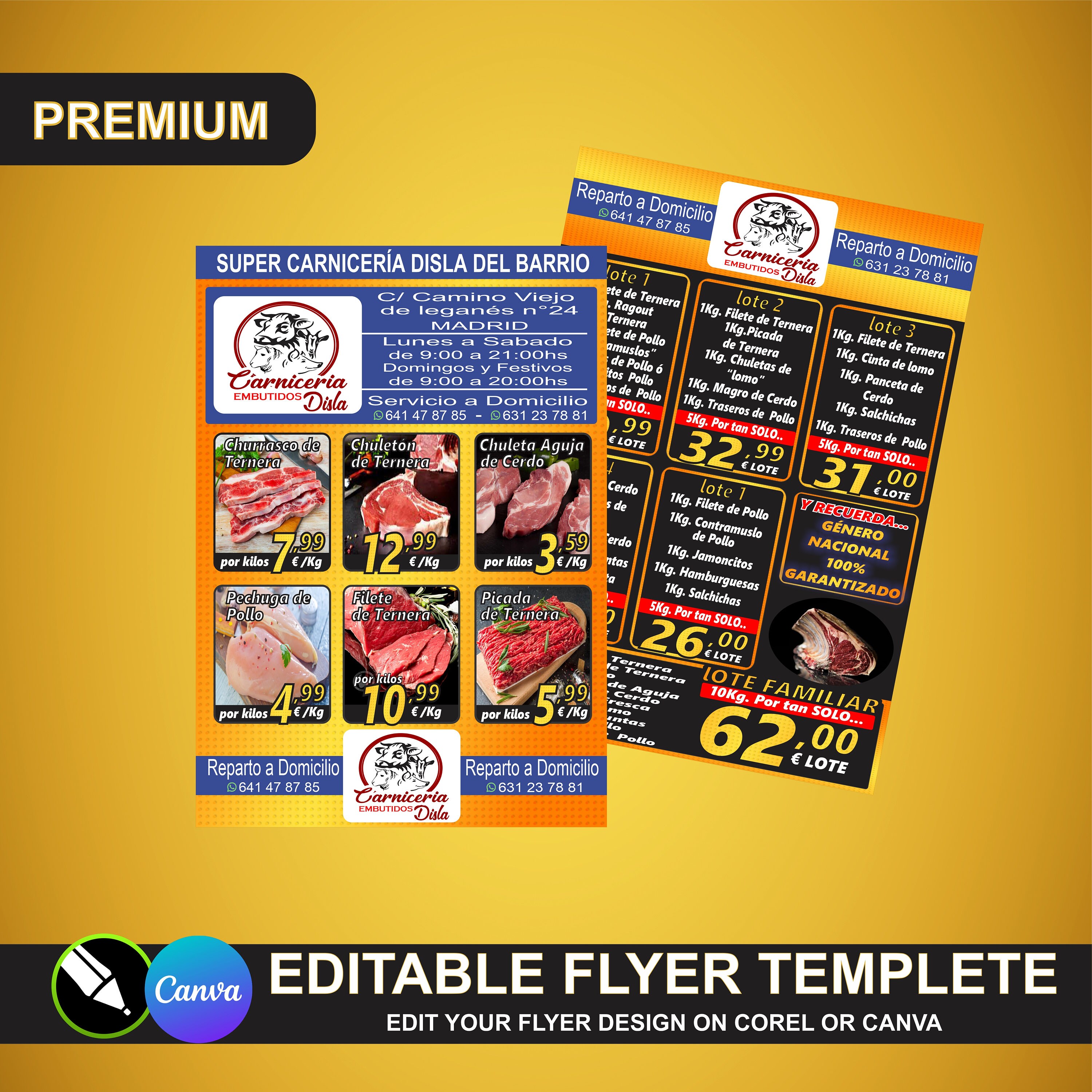 Butcher Shop Flyer, Template Design, Butcher Shop Flyer, Meat Product ...