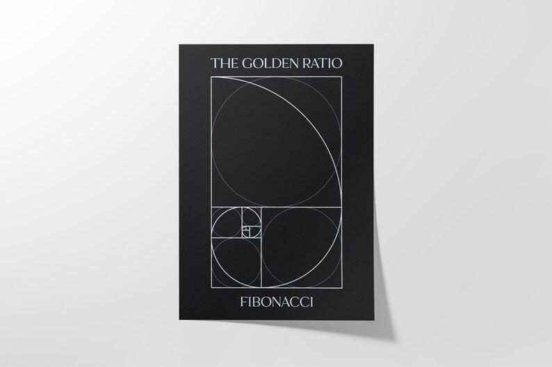 Fibonacci Golden Ratio Poster Print the Golden Ratio Poster Giclee Wall ...
