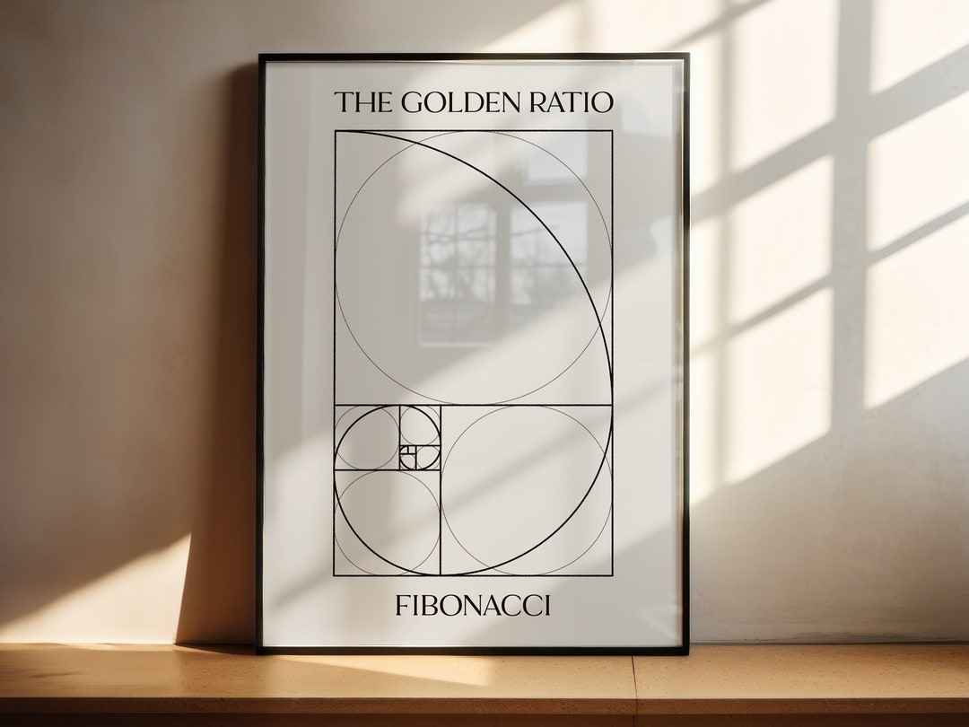 Fibonacci Golden Ratio Poster Print the Golden Ratio Poster Giclee Wall ...