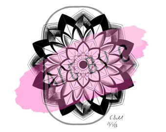 Rose Fantasy Tattoo Design Digital Download - Etsy