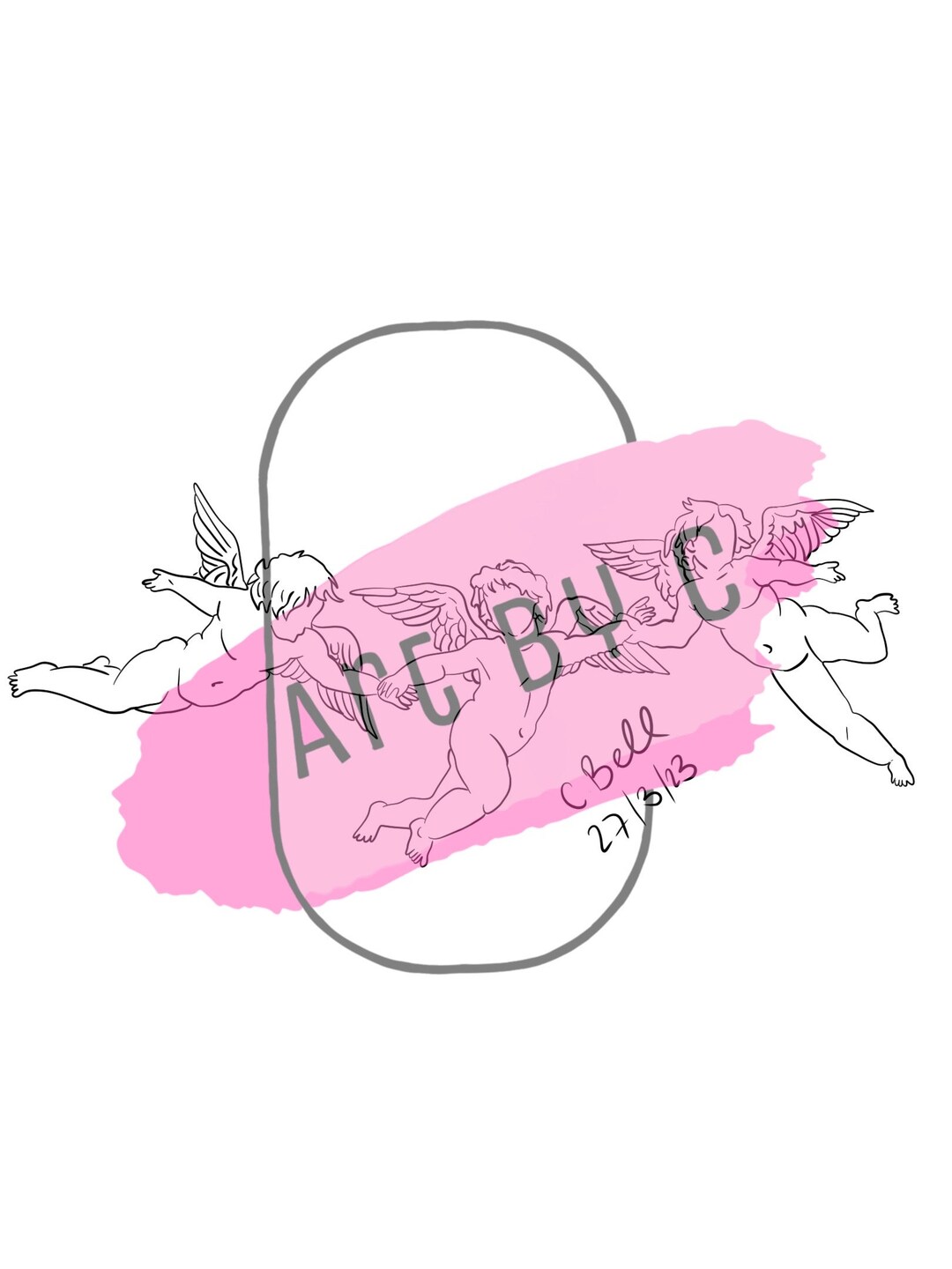 Angles Tattoo Design - Etsy