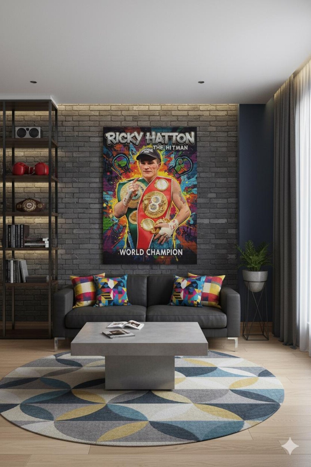 Ricky Hatton Canvas Poster – Boxing Legend Wall Art, Fight Night Decor ...