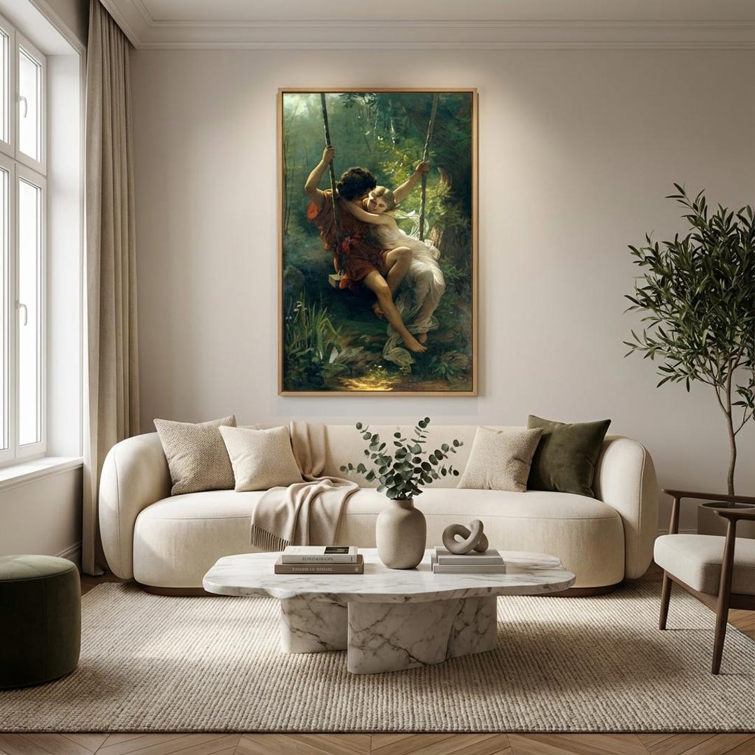 Springtime by Pierre Auguste Cot Canvas Print, Romantic Classical ...