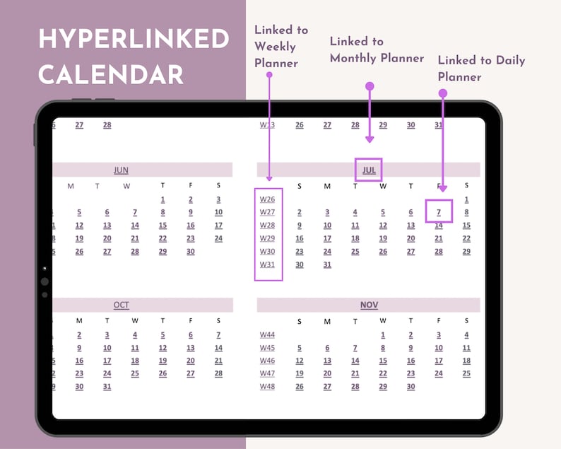 Onenote Digital Planner 2023 2024 Hyperlinked Onenote - Etsy