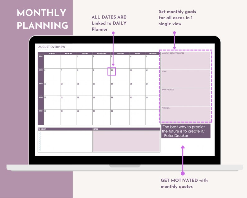 Onenote Digital Planner 2023 2024 Hyperlinked Onenote - Etsy