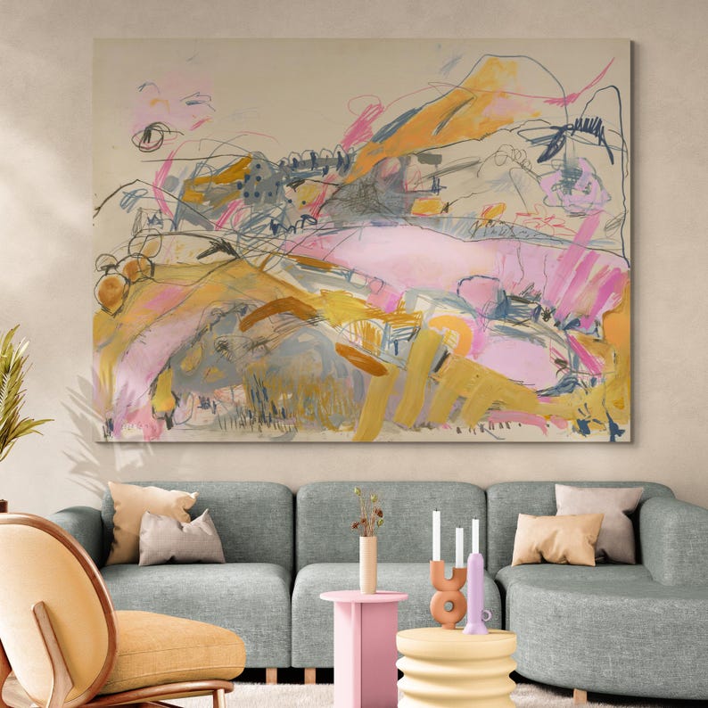Abstract Painting Print - Gallery Wall Art - Neutral Abstract Artwork ...