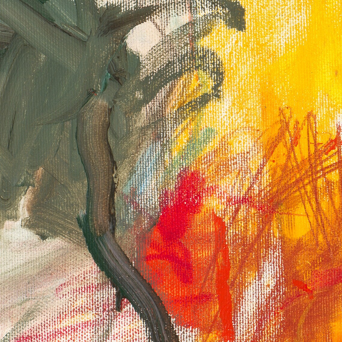 Abstract Wall Art Orange Canvas Wall Artabstract Landscape - Etsy