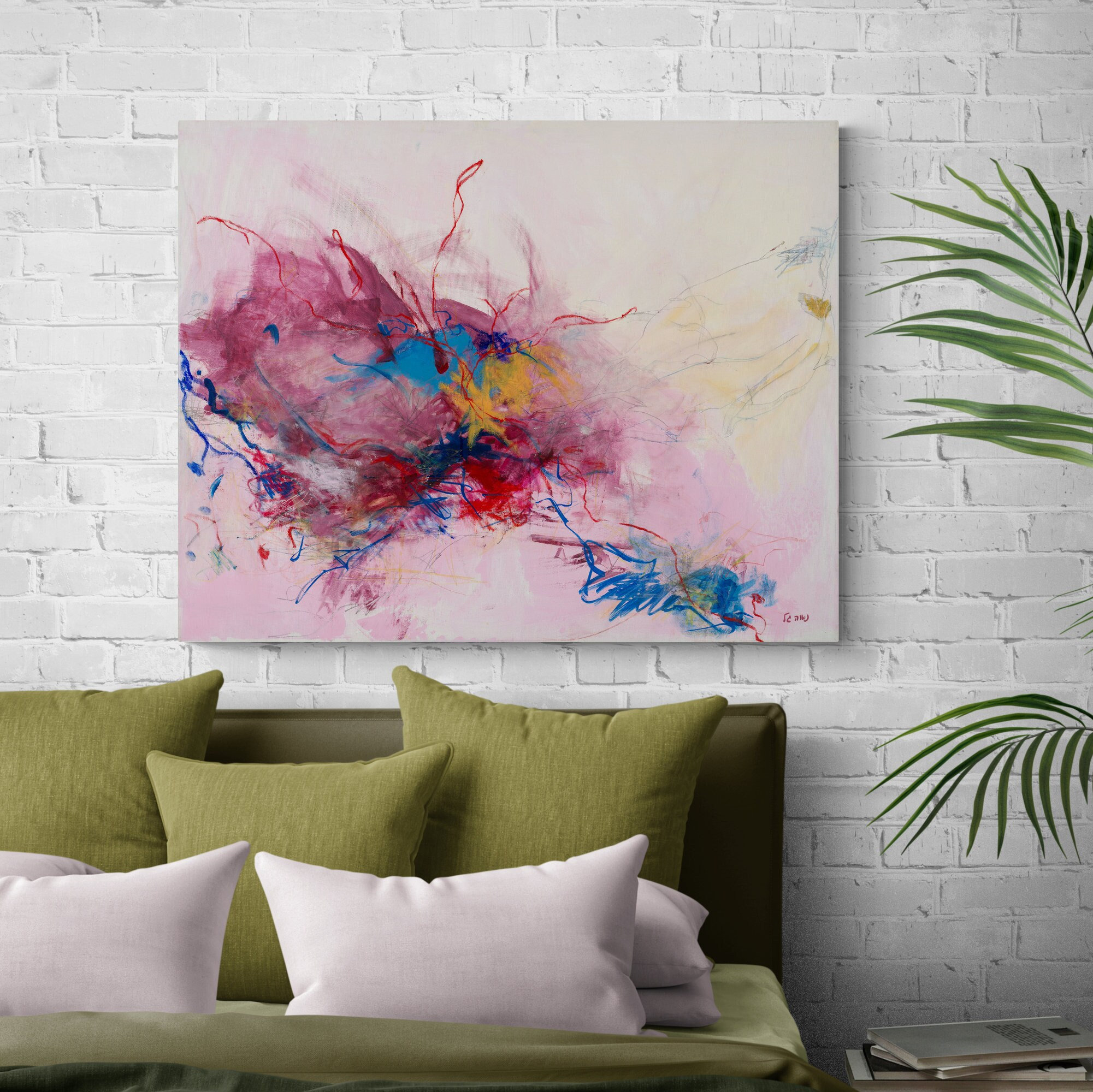 Abstract Wall Art Original Print on Canvas Canvas Wall Art - Etsy