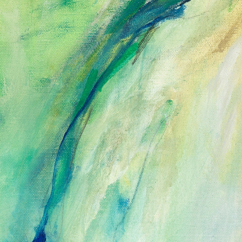 Abstract Yellow Blooming Flower, Abstract Modern Art, Flower Canvas ...