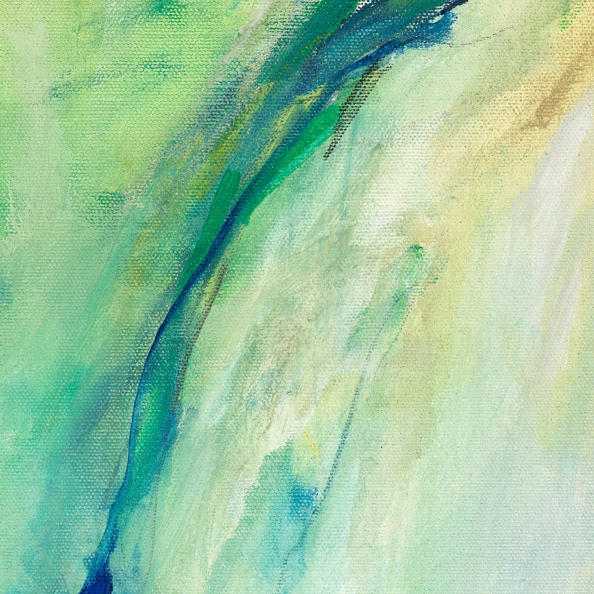 Abstract Yellow Blooming Flower, Abstract Modern Art, Flower Canvas ...