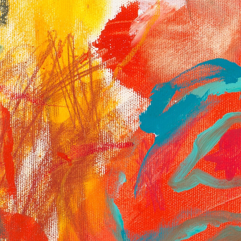 Abstract Wall Art Orange Canvas Wall Artabstract Landscape - Etsy